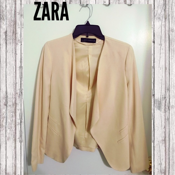 Zara | Jackets & Coats | Zara Women Blazer New Light Cream Color | Poshmark